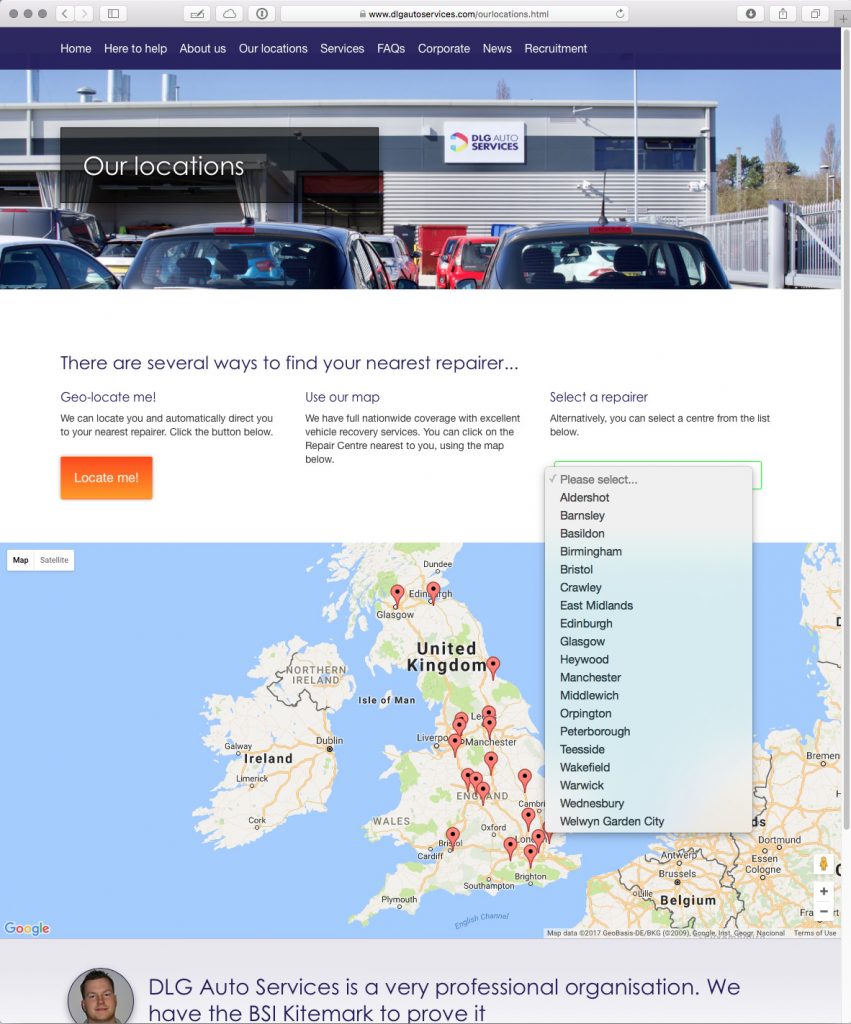 Website & photography - Direct Line Group Auto Services - Viccari Wheele